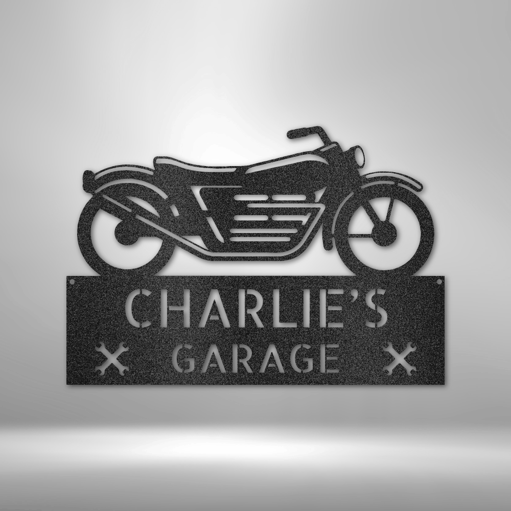 Motorcycle Adventure Monogram - Steel Sign – Metal Decor 4U
