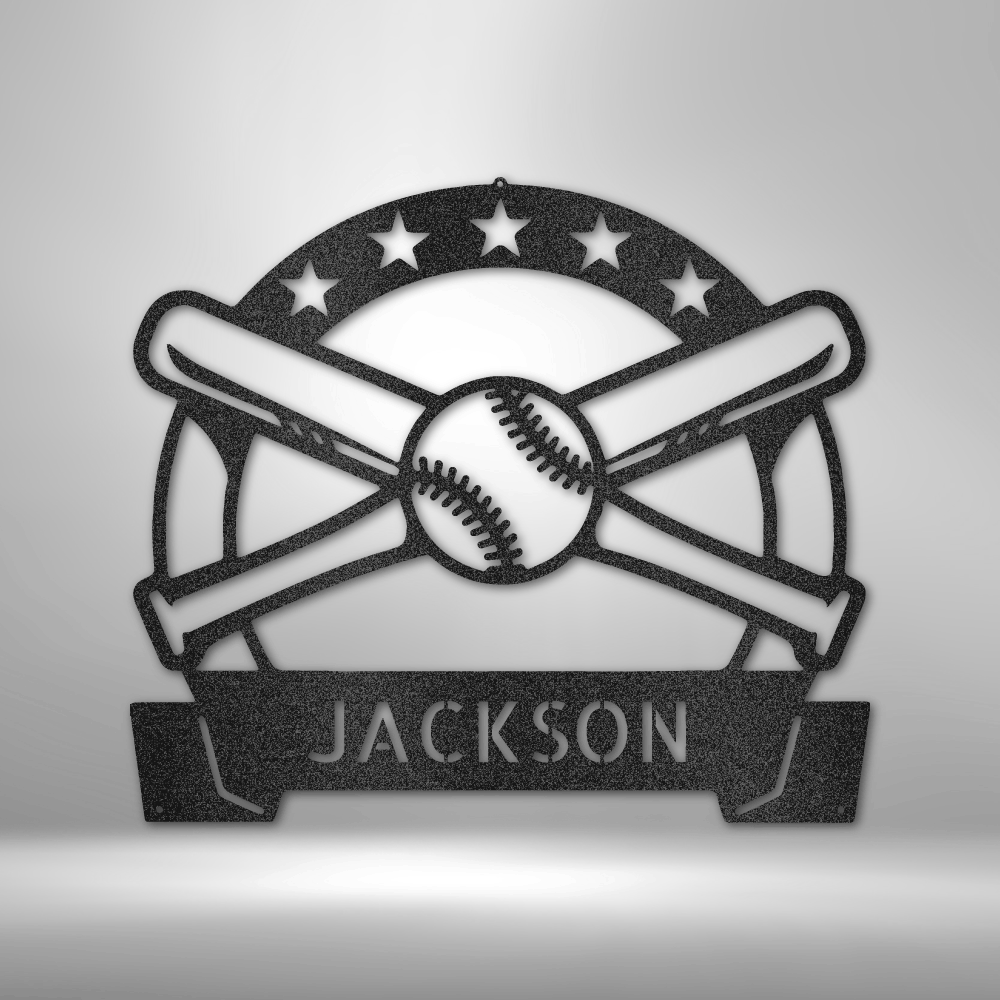 Play Ball Monogram - Metal Sign – Metal Decor 4U