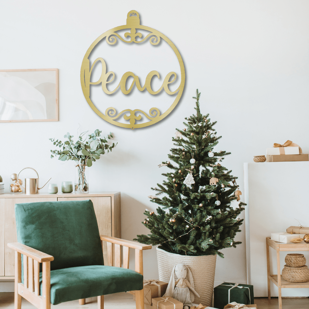 Peace Ornament - Steel Sign – Metal Decor 4U